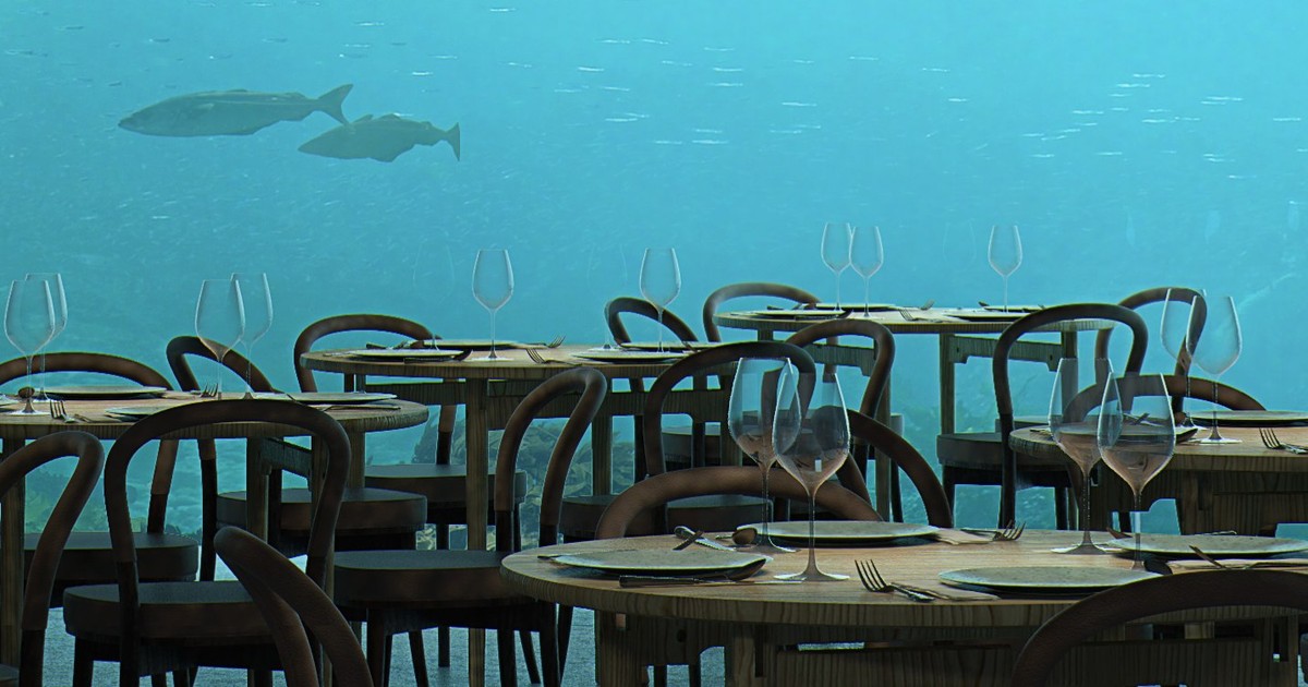 Inside the world's largest underwater restaurant, which has a 36-foot ...