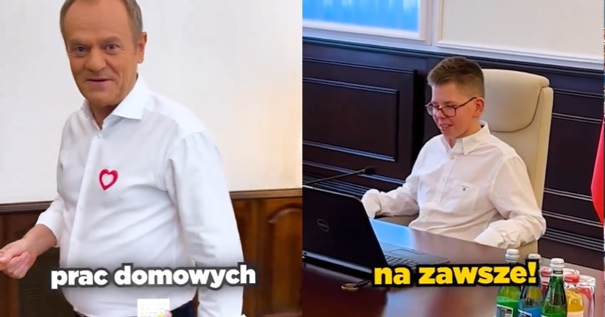 Koniec prac domowych. Donald Tusk: Maciek załatwił!