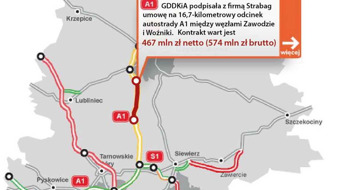 Autostrada A1 na Śląsku odblokowana. Jest umowa na ostatni odcinek ...