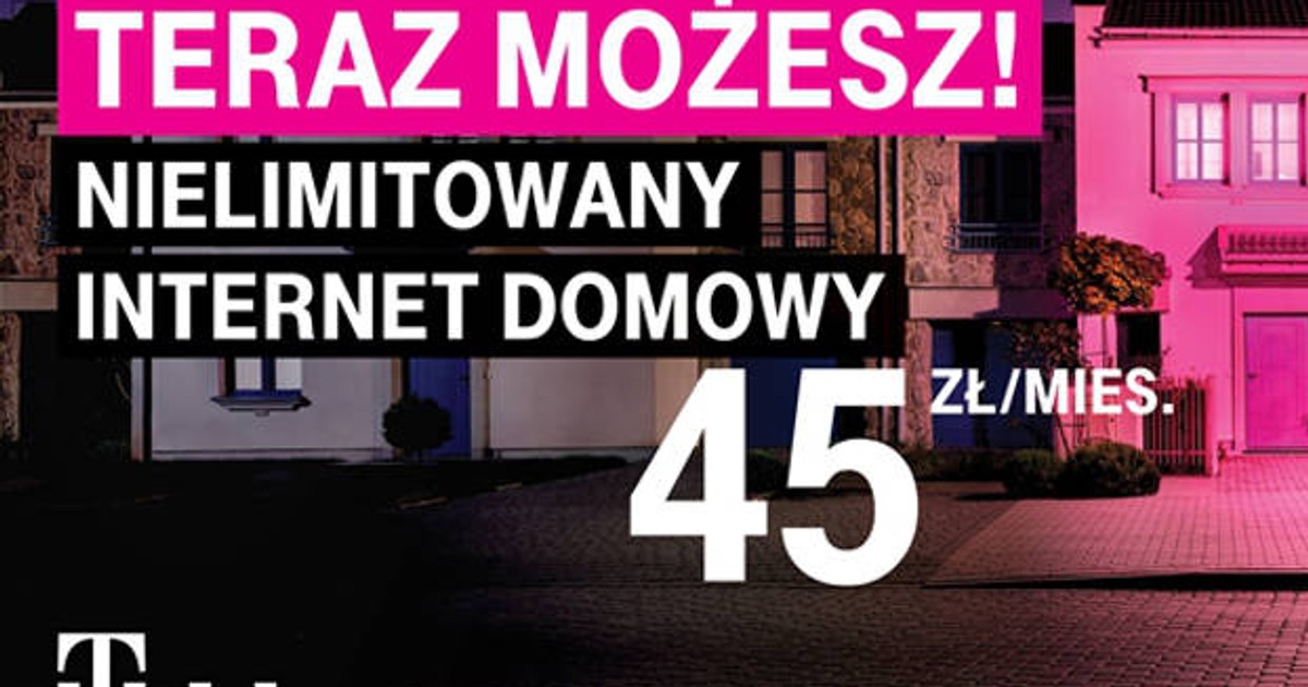 T-Mobile 1 - Internet Domowy bez limitu od 45 zł