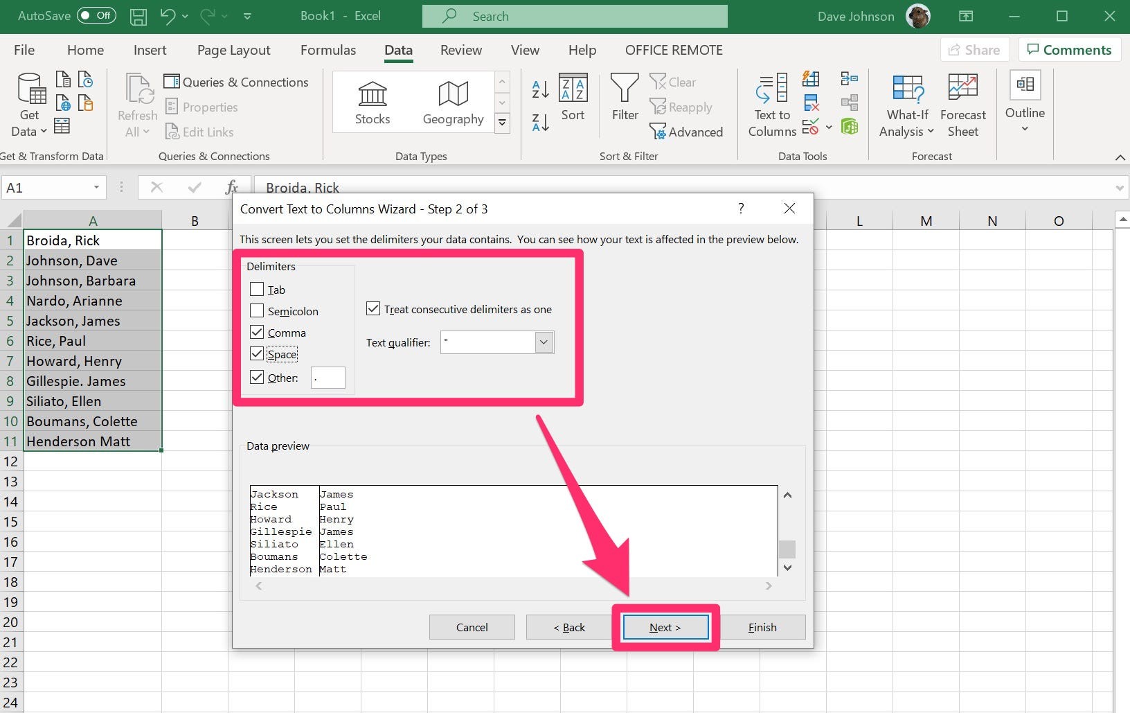 How To Split Cells Into Columns In Microsoft Excel Using The Text To