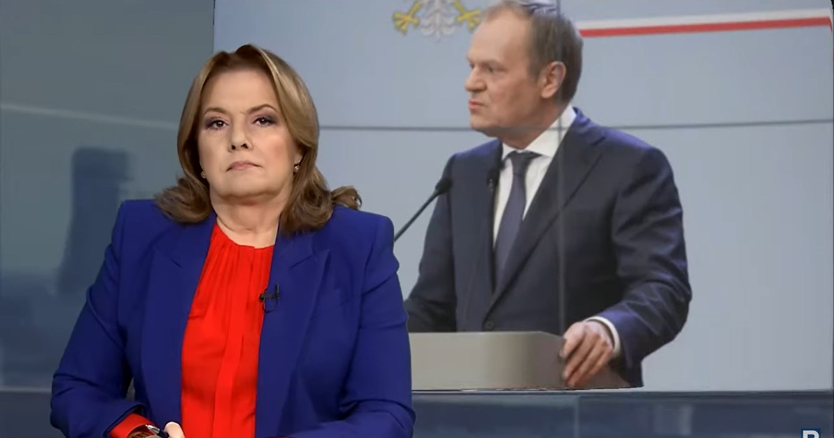 Danuta Holecka z komunikatem na antenie TV Republika. "Przewaga sił ...