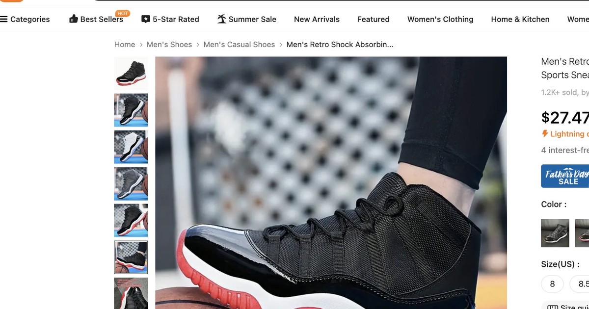 Fake Jordans are all over Temu even after the knockoffs were removed ...