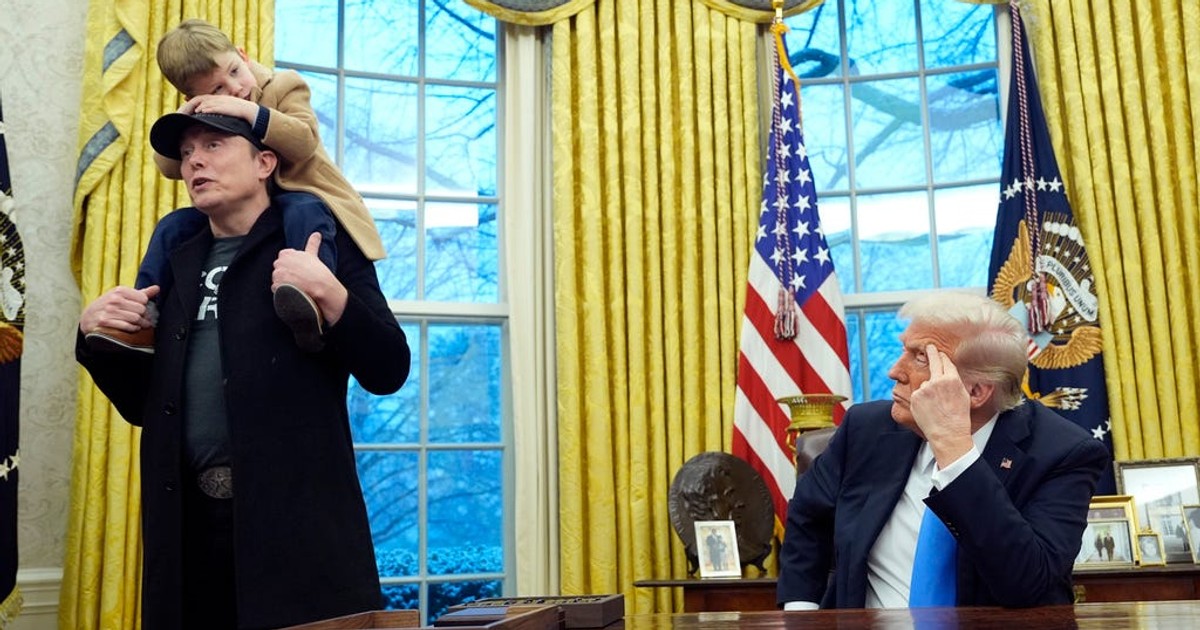 Standing in the Oval Office with Trump, Elon Musk says DOGE is what ...
