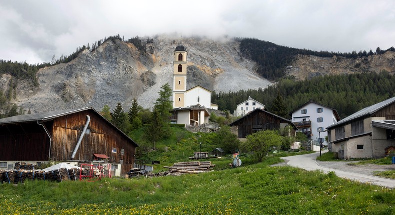 Photos show the picturesque Swiss village that had to evacuate because ...