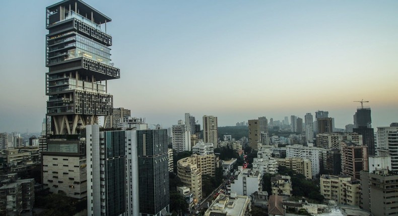 The Ambani family's Mumbai tower, Antilia, cost $1 billion to build ...