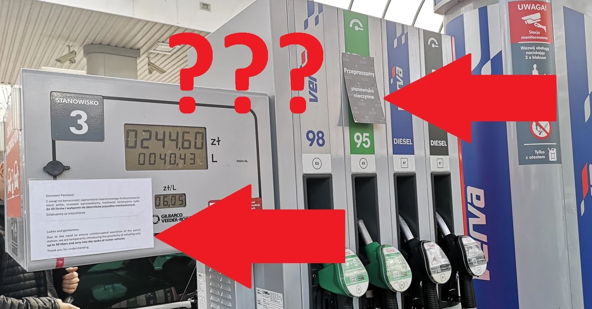 Benzyna 95 i kartki na dystrybutorach. Orlen wyjaśnia - Dziennik.pl