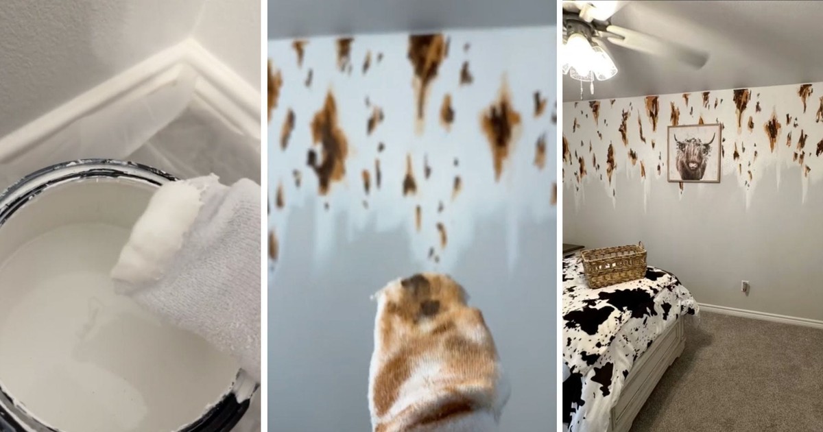 A TikToker's viral wall mural that was supposed to be a cow print has ...