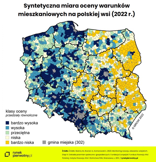 Na polskiej wsi widać wciąż zabory? Ta mapa warunków mieszkaniowych ...