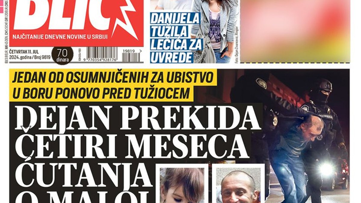 Naslovna strana za 11.7. - Blic