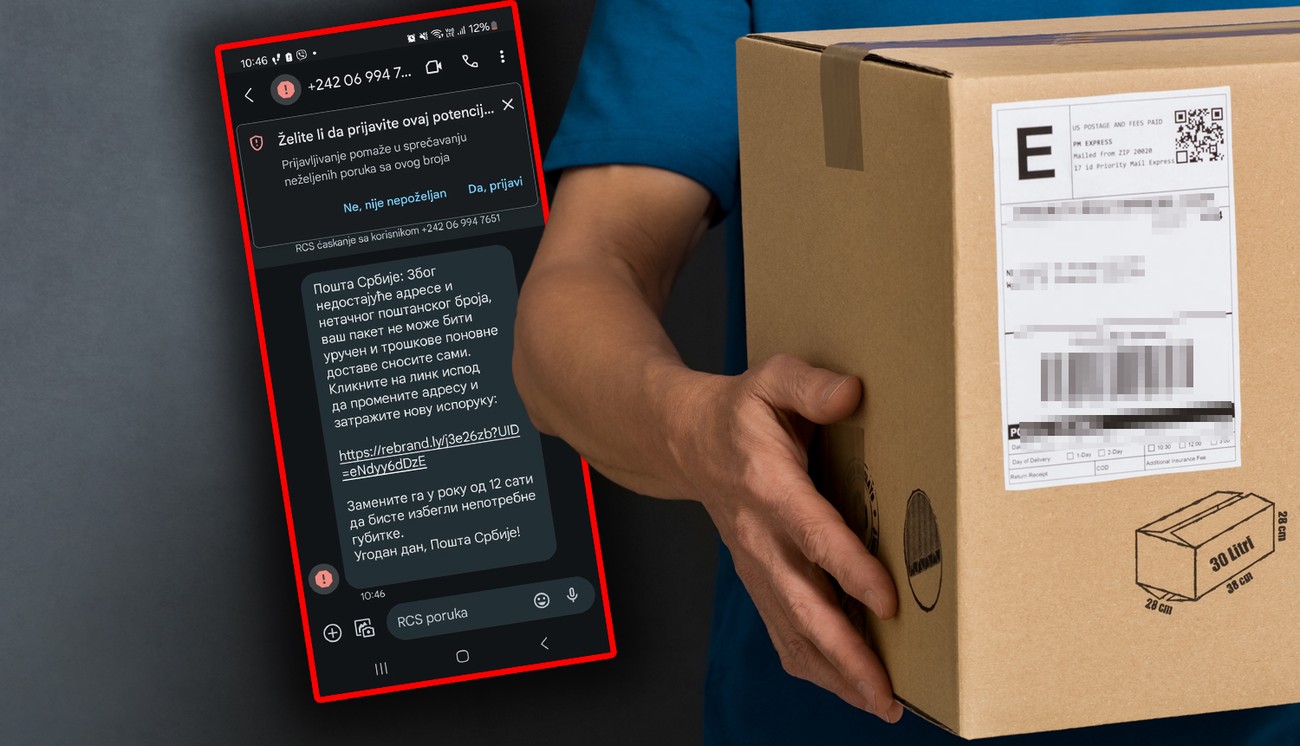 SMS poruka o dostavi paketa opet hara: Pazite se prevare