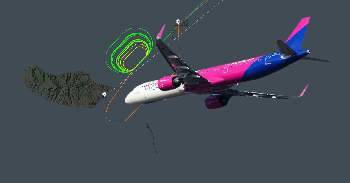 Airbus A321 Neo von Wizz Air dreht 18 Runden vor Madeira - und dann ...