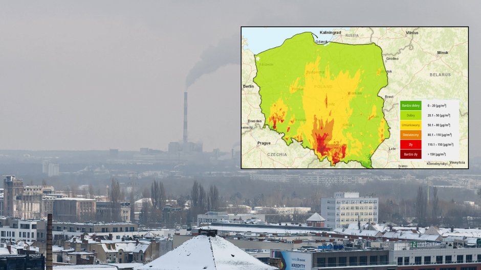 Do Polski wraca smog. Szczególnie zagrożone są dwa regiony [MAPY ...