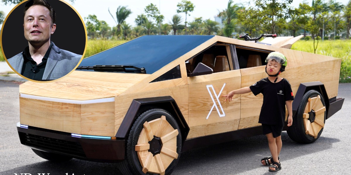 Stolarz z Wietnamu stworzył drewnianą replikę Tesla Cybertrucka Stolarz z Wietnamu stworzył drewnianą replikę Tesla Cybertrucka