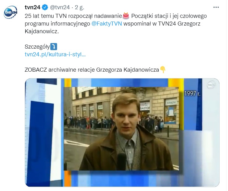 25 Lat Tvn Dziennikarze świętują Rocznicę Powstania Stacji Wiadomości