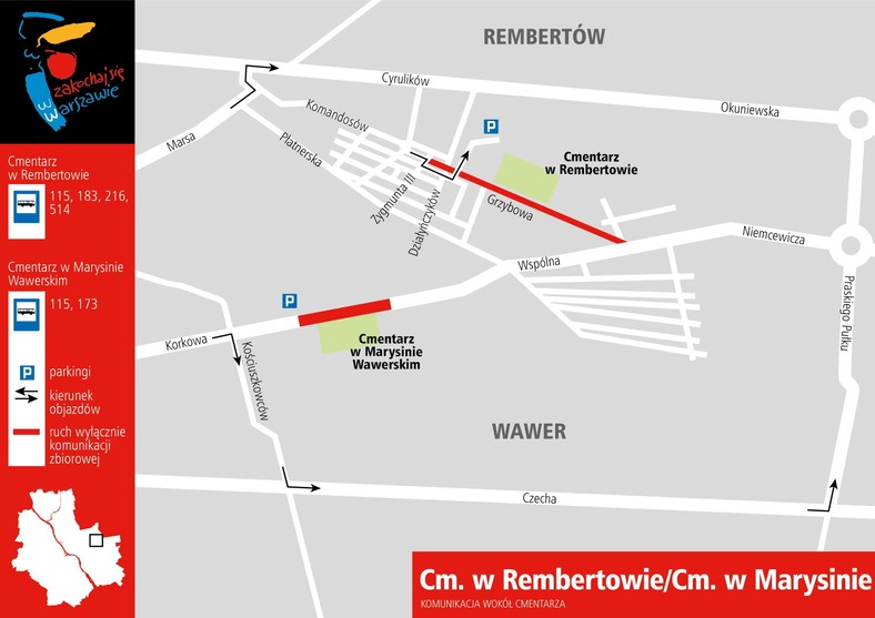 Warszawa:jak dojechać na cmentarze w Rembertowie i Marysinie - Wiadomości