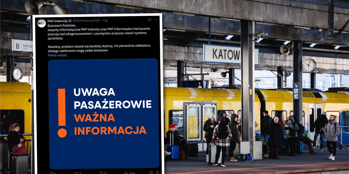 Awaria PKP Intercity sparaliżowała sprzedaż. Pasażerowie stoją w kolejkach