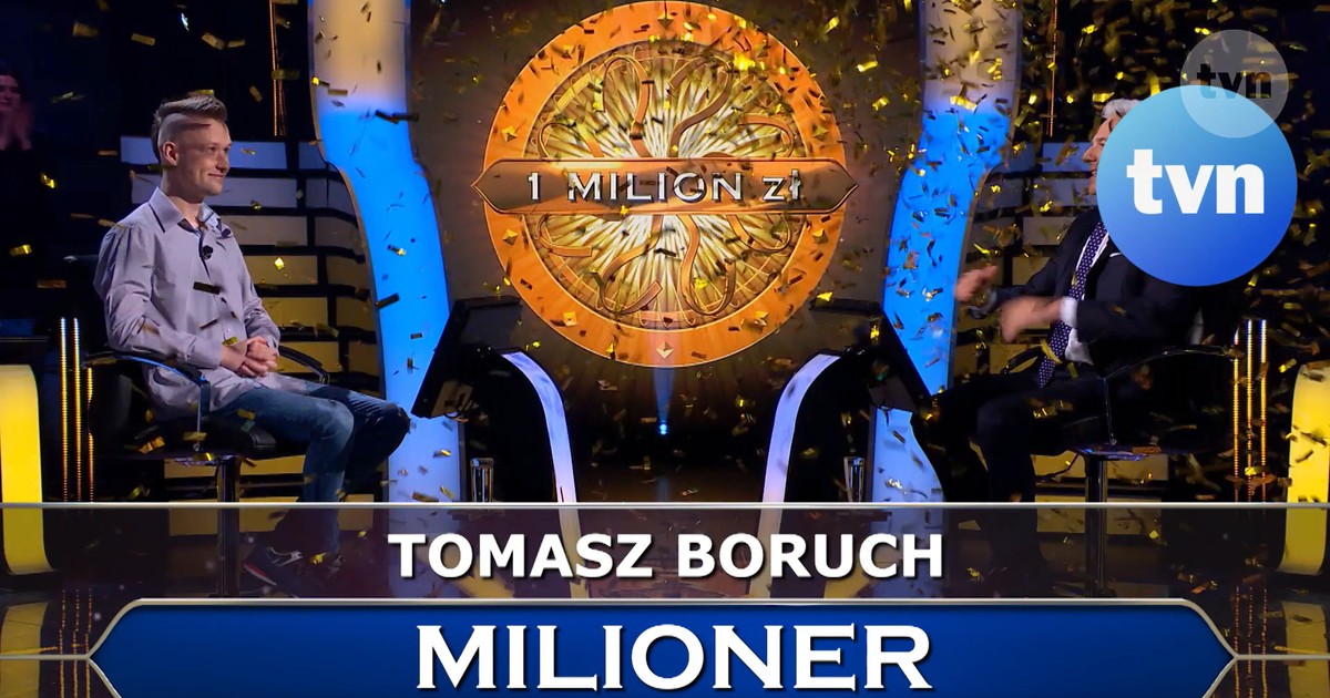 "Milionerzy". Tomasz Boruch wygrał milion. Jakie było pytanie?