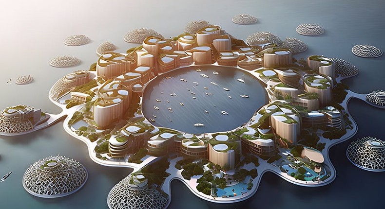 This 'floating city' concept could house up to 50,000 people and be ...