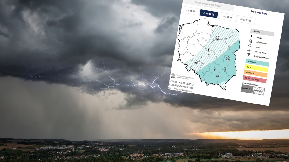 Pogoda na wtorek. Wolf przyniesie do Polski burze z gradem i załamanie ...