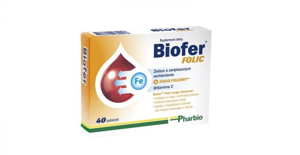 Biofer Folic na uzupełnienie niedoboru żelaza i kwasu foliowego. Jak ...