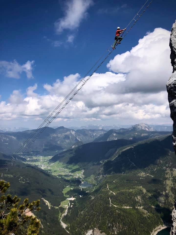 The Sky Ladder - drabina na via ferracie Donnerkogel w Salzkammergut ...