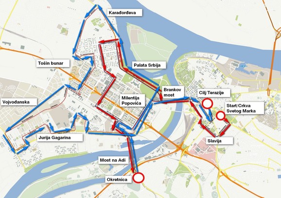 (MAPA) TRKA ZATVARA VIŠE OD 50 ULICA Tokom Beogradskog maratona GSP uvodi izmene na VIŠE OD 80 ...