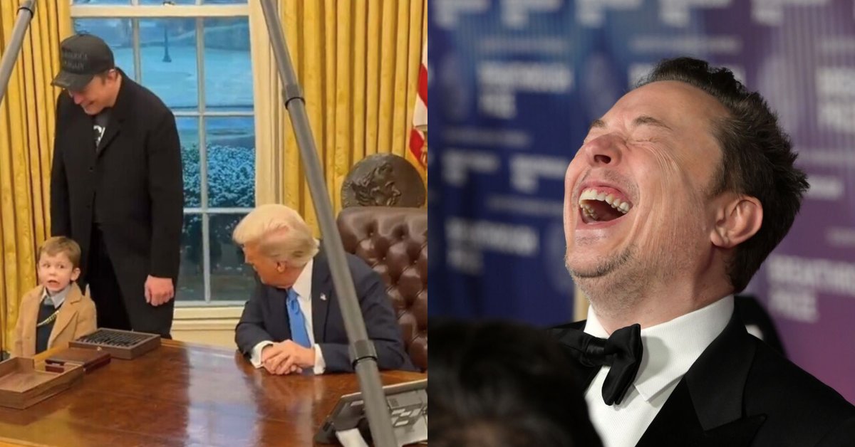 Syn Elona Muska skradł show. Mały X rozpraszał samego Donalda Trumpa ...