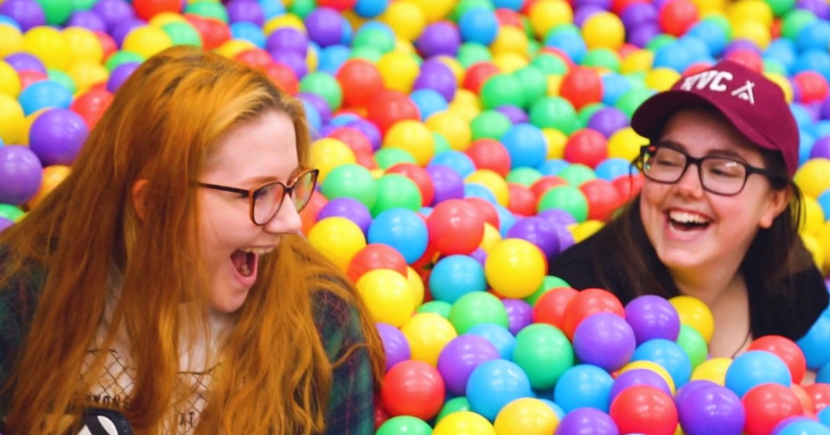 This office in Manchester just got turned into a giant adult ball pit ...