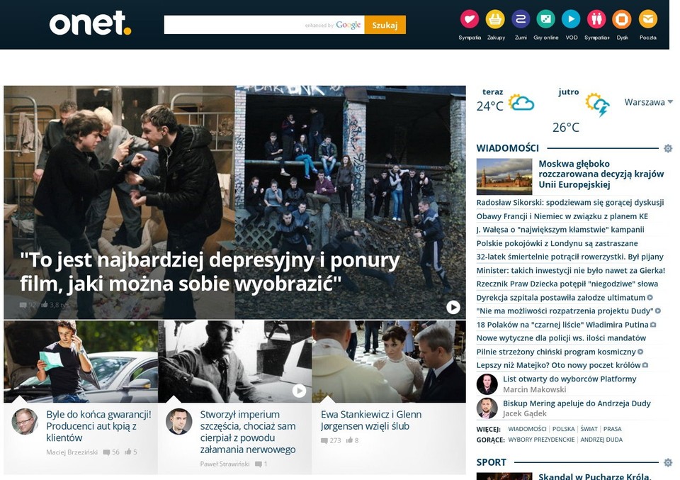 Jak zmieniał się Onet? - Wiadomości