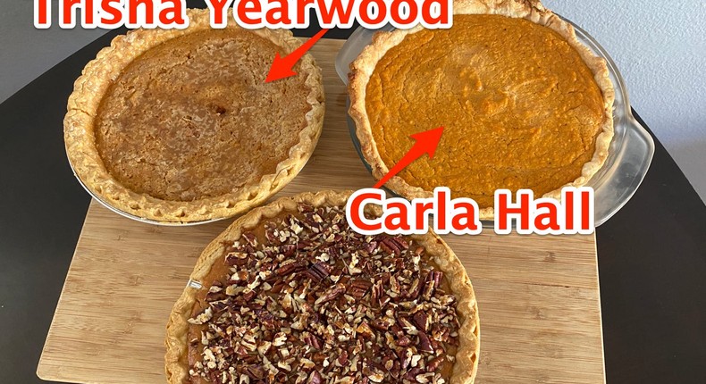 I tried sweet-potato pie recipes from Trisha Yearwood, Alton Brown, and ...