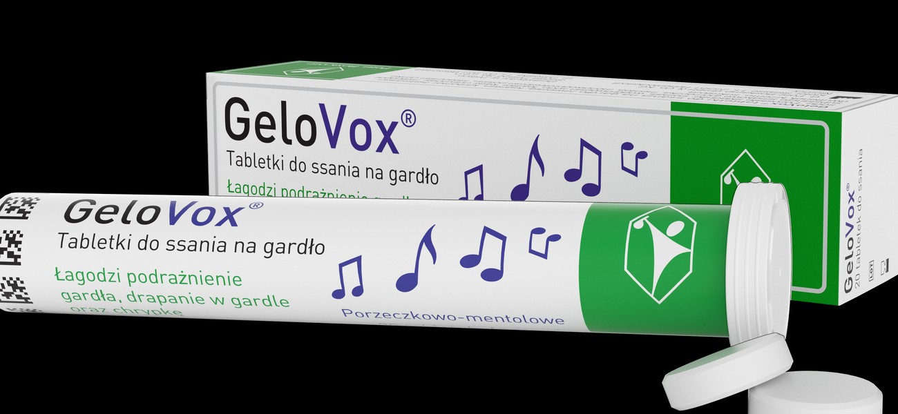 GeloVox - tabletki na chrypkę i suchość w gardle w nowej porzeczkowej ...