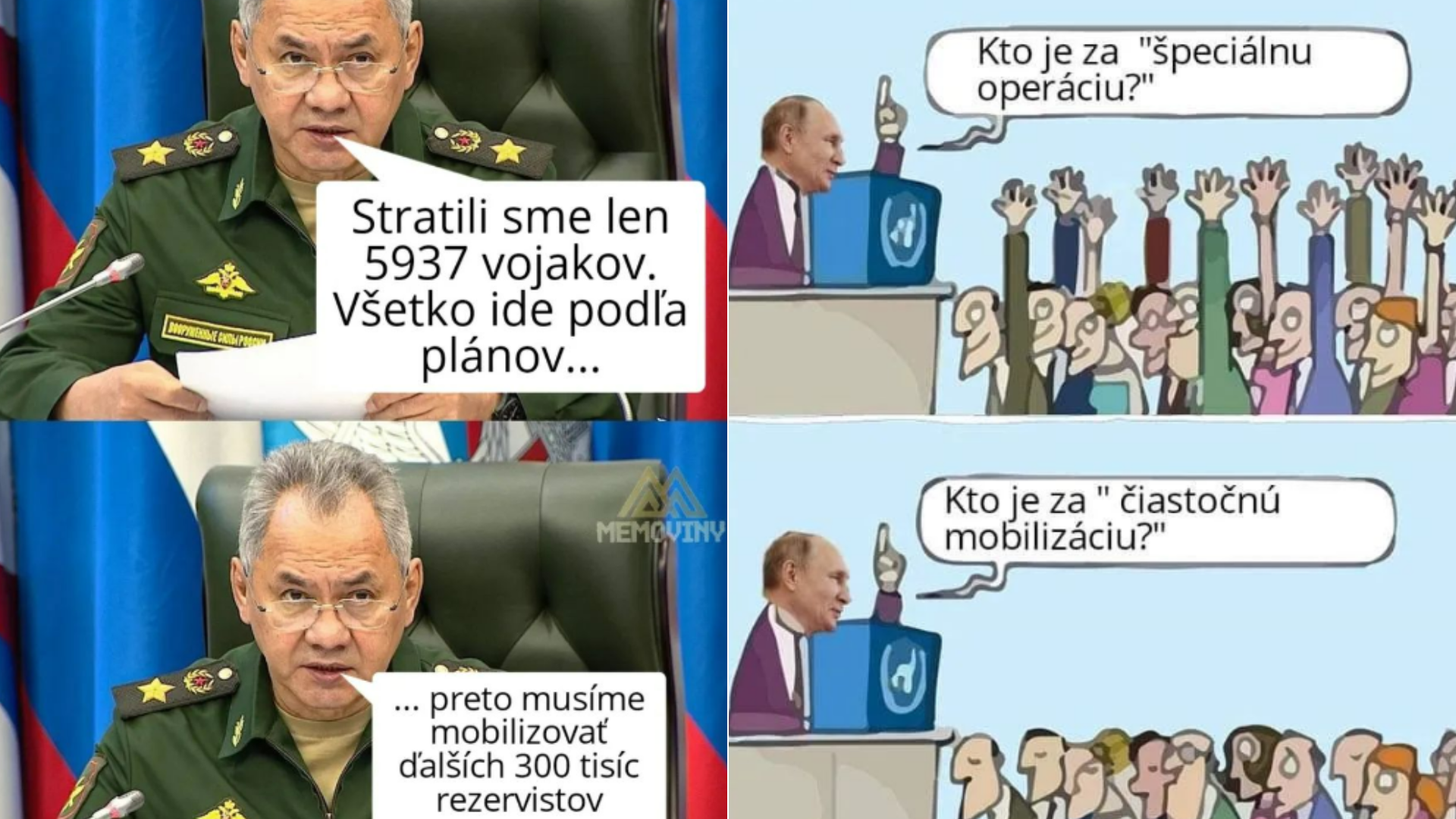 Najlepšie meme: Rusi sa kvôli mobilizácii radšej nechajú zatknúť a ...
