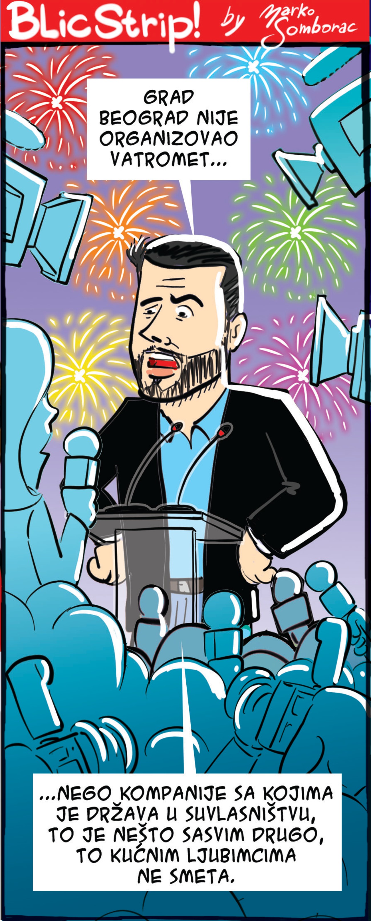 Blic strip crta i piše Marko Somborac. - Blic