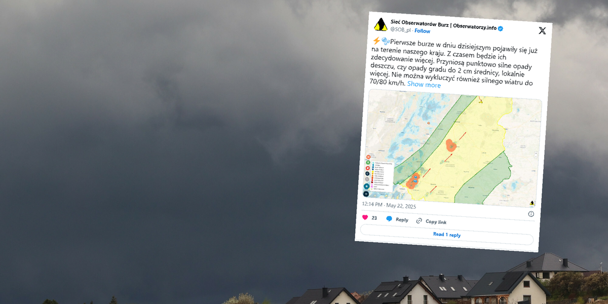 Burze przechodzą przez Polskę. W kolejnych godzinach zjawisk będzie przybywać - Wiadomości