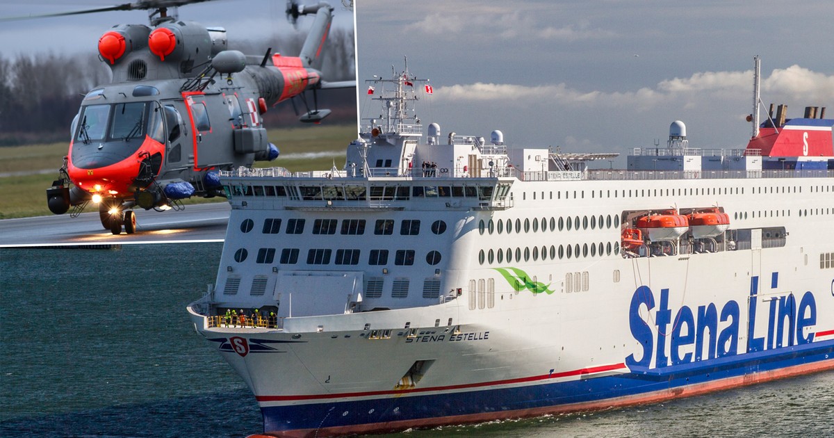 Gdynia: ewakuacja pasażera na promie Stena Spirit. W akcji śmigłowiec