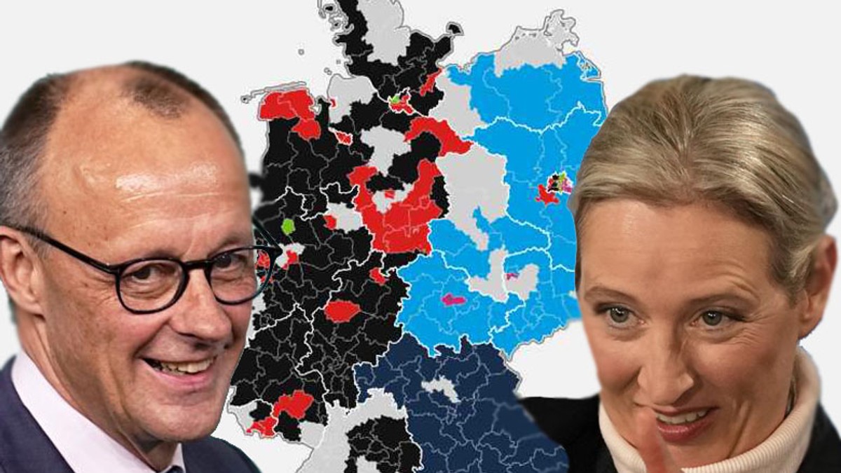 (Mapa) Nemačka podeljena na istok i zapad: AfD druga najmoćnija stranka ...