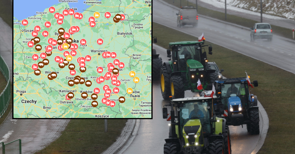 Protest rolników 20 lutego. Gdzie będą zablokowane drogi? [MAPA ...