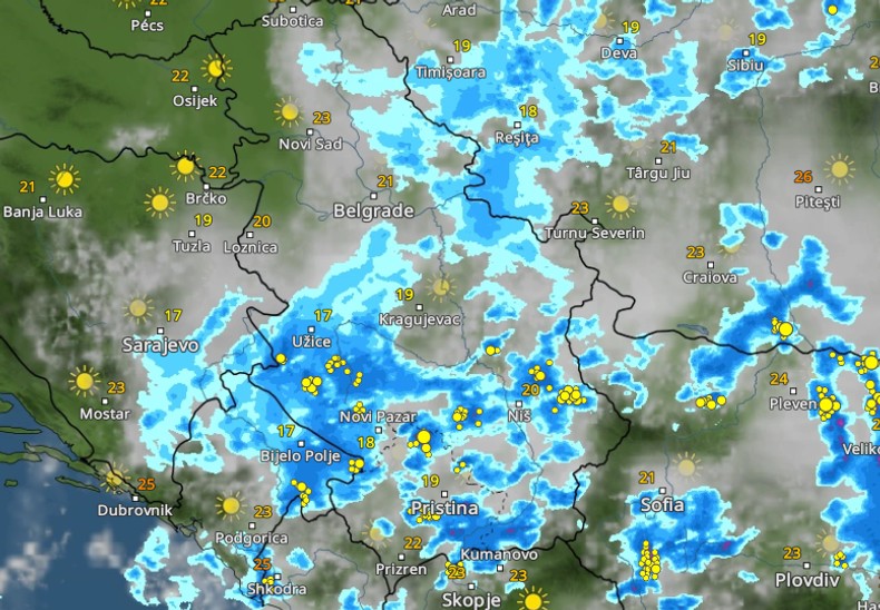 Snažno nevreme steže Srbiju: Pogledajte dobro ove radarske slike iz ...