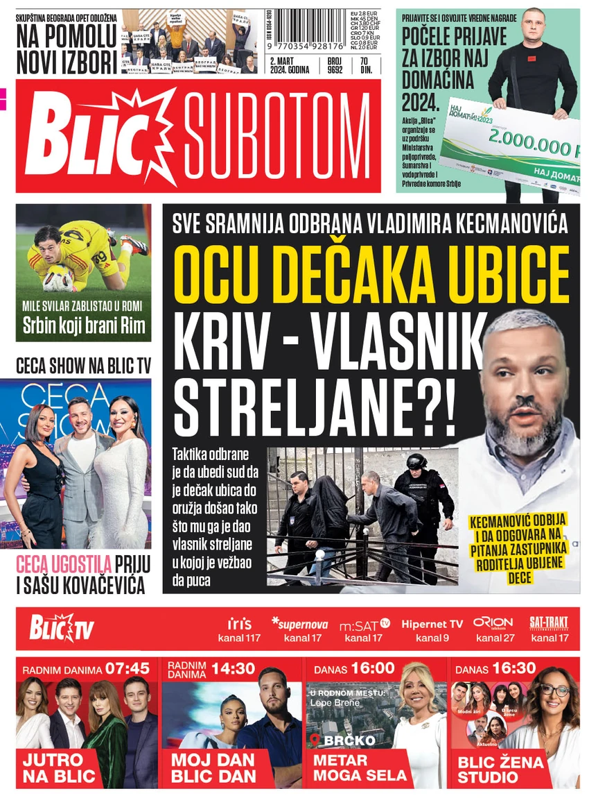 Naslovna strana za 2.3. - Blic