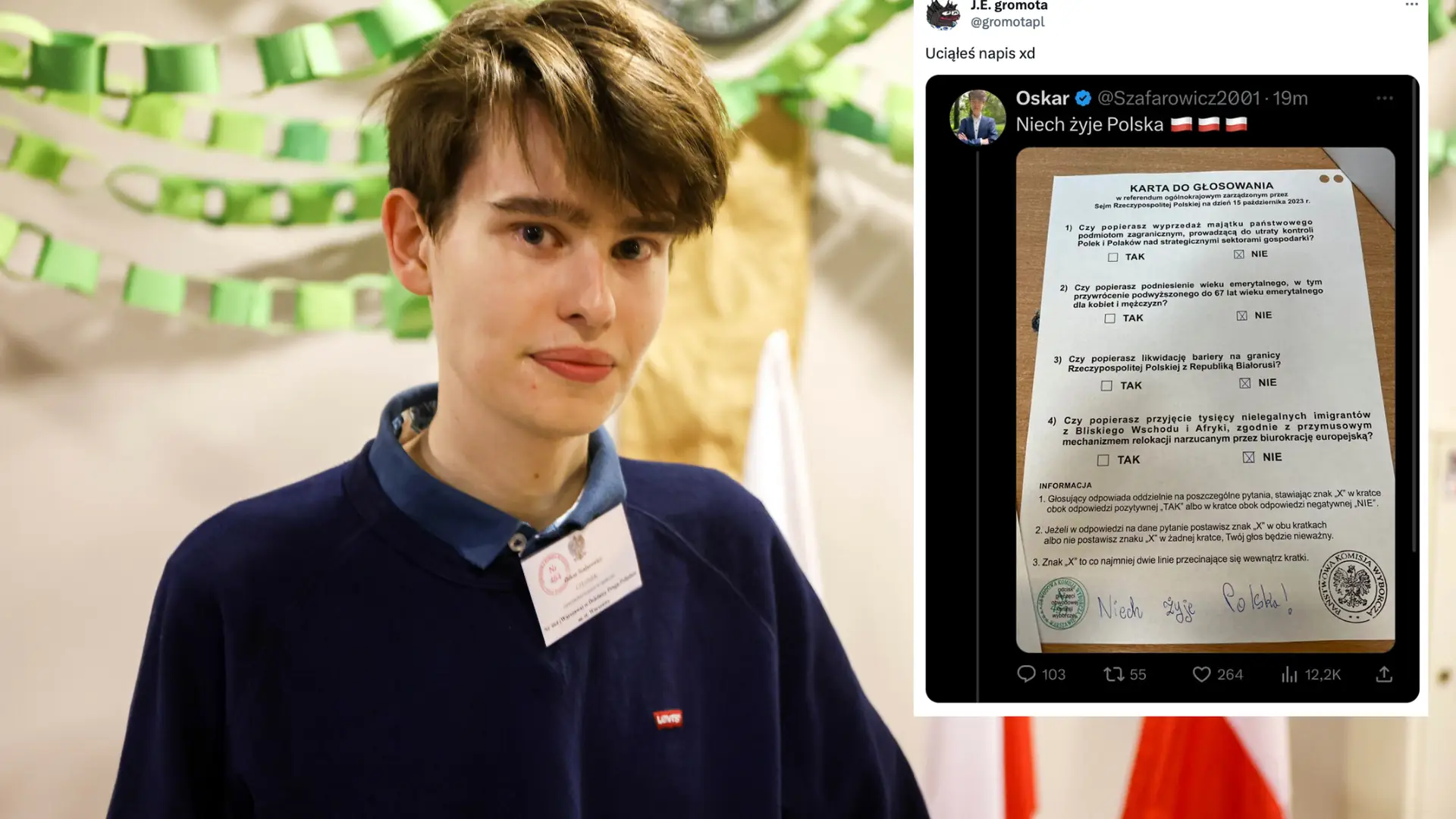 Oskar Szafarowicz złamał ciszę referendalną? Jest zawiadomienie - Noizz Oskar Szafarowicz złamał ciszę referendalną? Jest zawiadomienie - Noizz