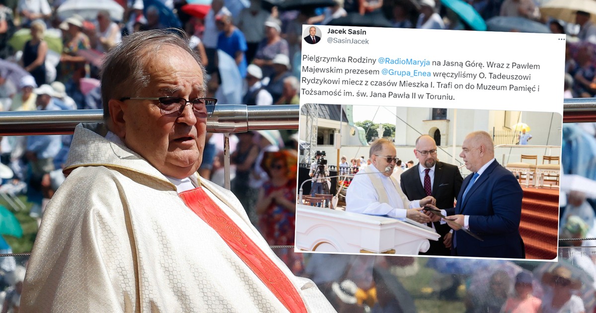 Rydzyk otrzymał miecz jako symbol "obrony wiary". Cena jest gigantyczna ...