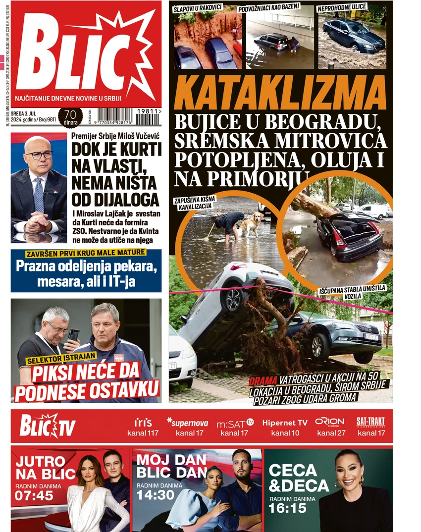 Naslovna strana za 3.7 - Blic