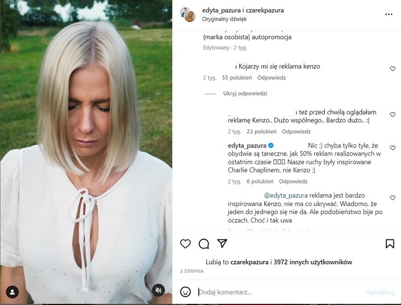 Reklama perfum Edyty Pazury to plagiat? Internauci: zgapione - Plejada.pl