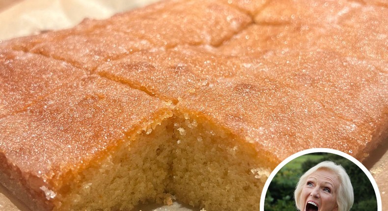 I made baking legend Mary Berry's lemon drizzle tray bake, and now I ...