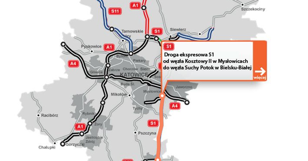 Jak będzie wyglądać droga S1? GDDKiA zamawia koncepcję programową dla ...