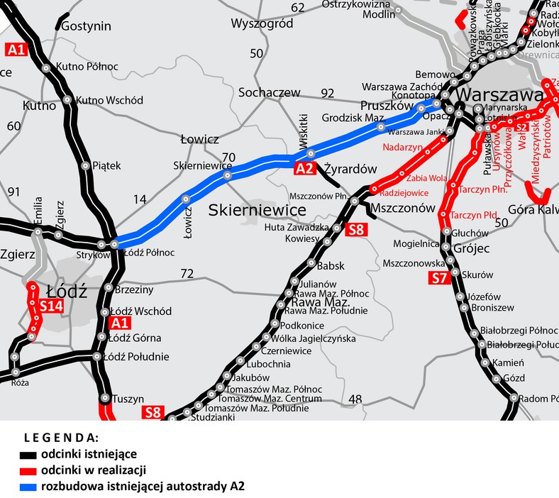 Ze wschodu na wschód, czyli autostradą A2 przez całą Polskę - kolejne odcinki w budowie