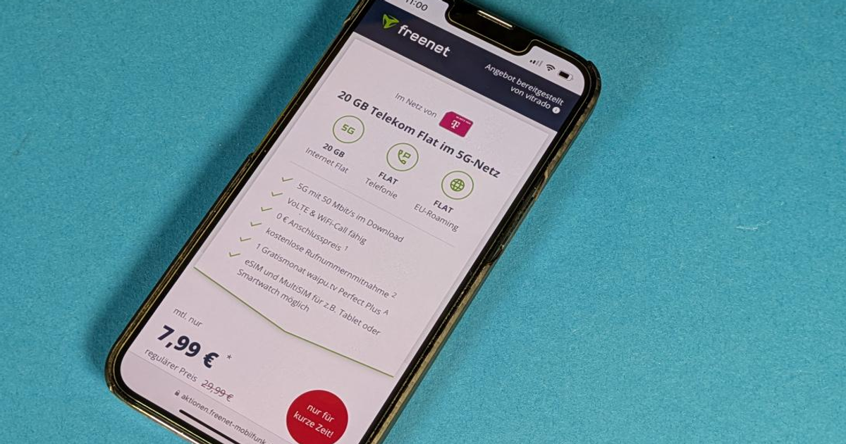 Guter Telekom-Tarif zum Jahresstart? 20 GB im 5G-Netz für 7,99 Euro ...
