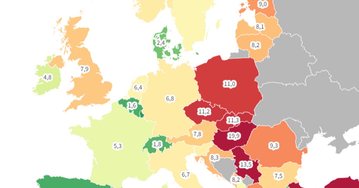 Aż trzy kraje Unii wyprzedziły nas z inflacją. Nowe dane Eurostatu Aż trzy kraje Unii wyprzedziły nas z inflacją. Nowe dane Eurostatu