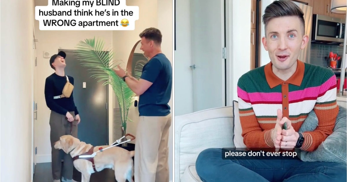 A man went viral for repeatedly pranking his blind husband. The ...